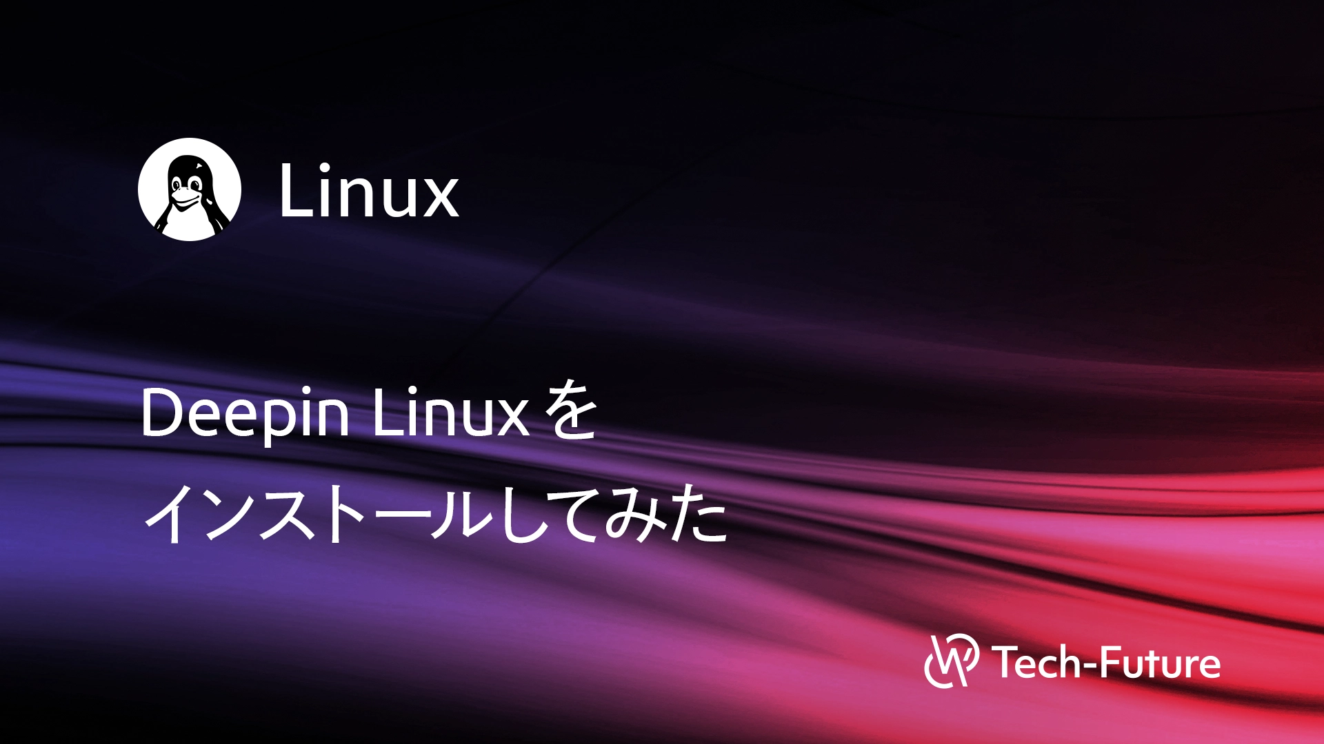 【Linux】Deepin Linuxをインストールしてみた | willserver for tech-future