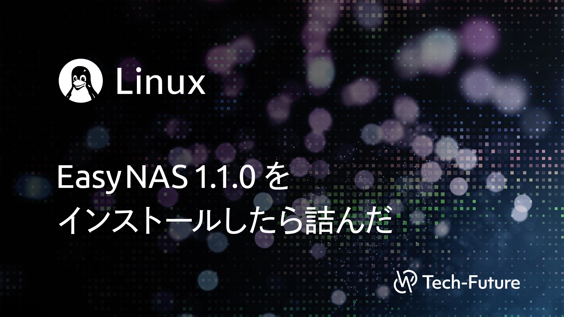 【Linux】EasyNAS 1.1.0をインストールしたら詰んだ | willserver for tech-future